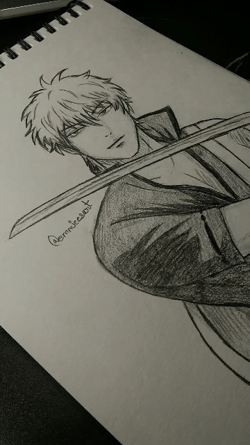Drawing Gintoki #shorts #art #sketch - YouTube