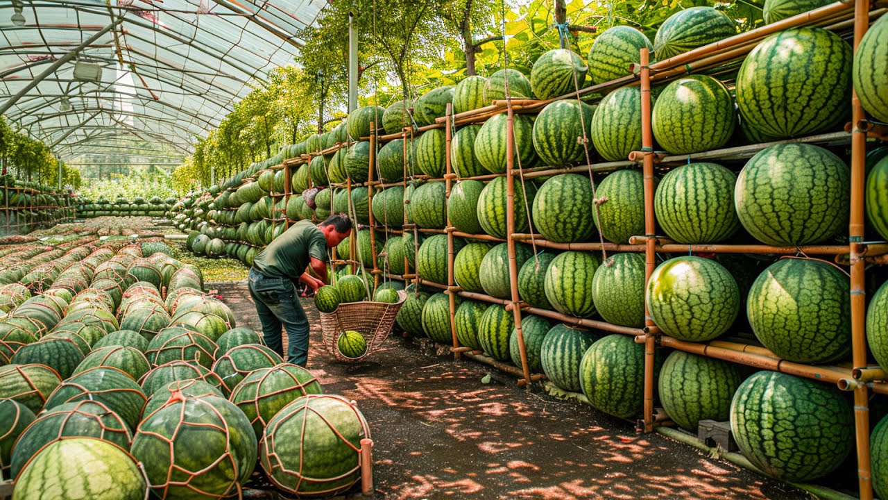 Modern Watermelons Farming Method | Advanced Agriculture Technology ...