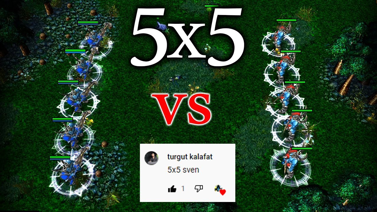 Sven vs Sven 5x5 | Same items 25 Level | Just for fun 😂 - YouTube