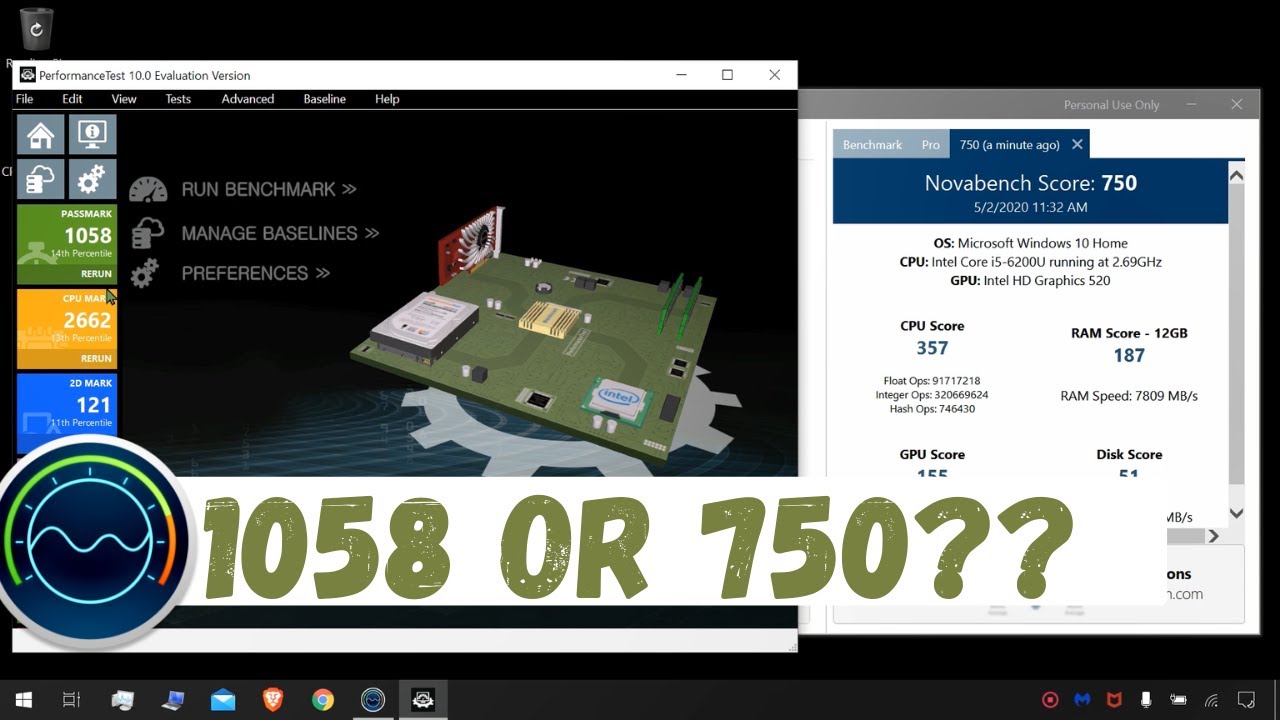 Computer Performance Test Using 2 Applications! (Received different ...