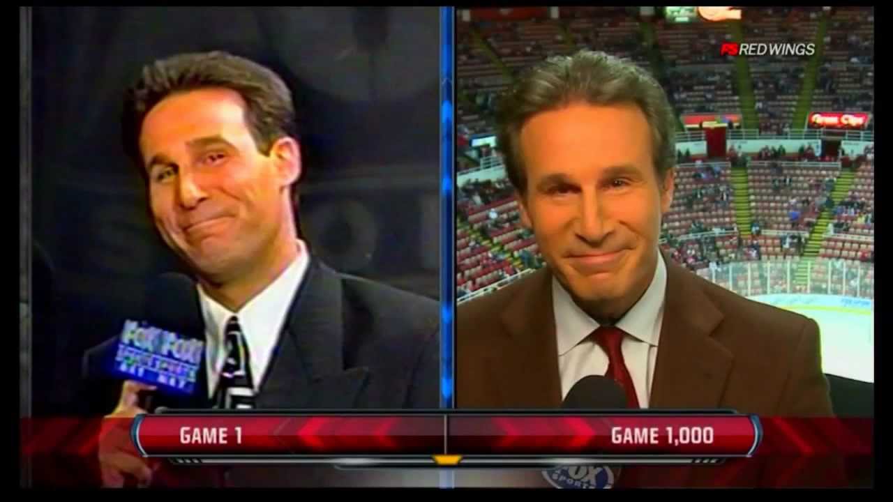 Fun times with Ken and Mickey: Ken Daniels calling his 1000th regular-season Wings game - YouTube