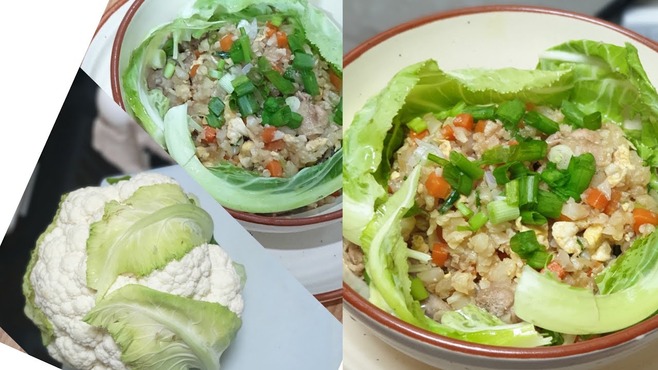 Cauliflower fried Rice | Cauliflower fried Chao pan style| Low Carb ...