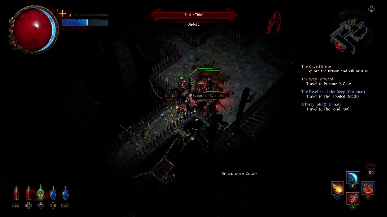 Path Of Exile - Episode 5 - The Lower Prison (Necromancer Hardcore ...