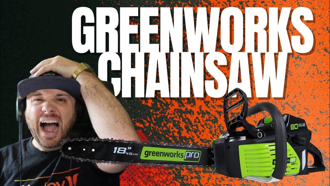 Full Review | Greenworks 80V 18" Brushless Cordless Chainsaw - YouTube