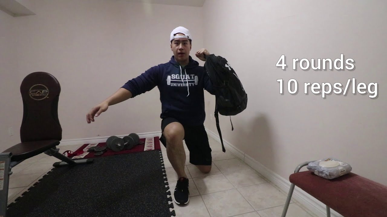 BACKPACK WORKOUT AT HOME! - YouTube