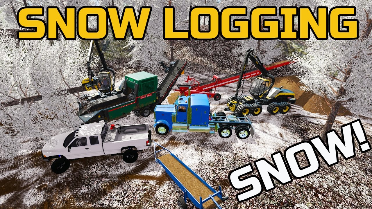 FARMING SIMULATOR 2017 | LOGGING IN THE SNOW | MULTIPLAYER | WOOD ...