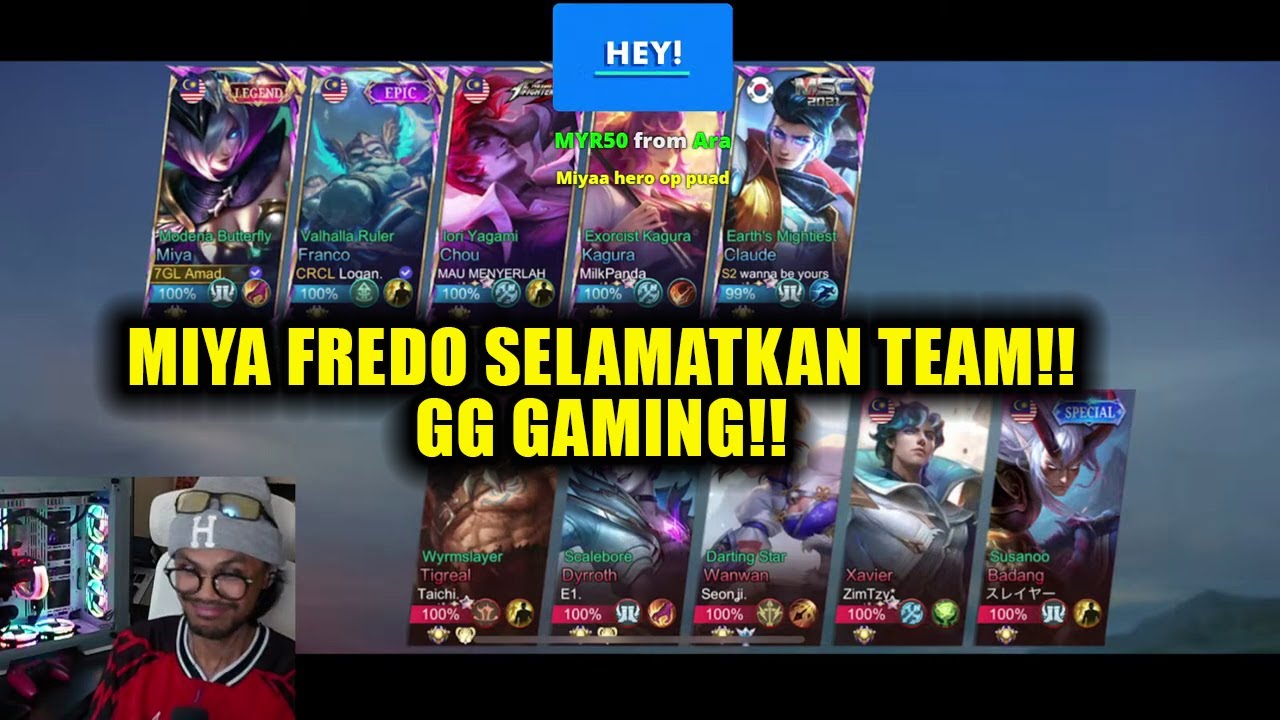 MIYA FREDO SELAMATKAN TEAM!! GG GAMING!! FREDO GAMEPLAY TERBARU - YouTube