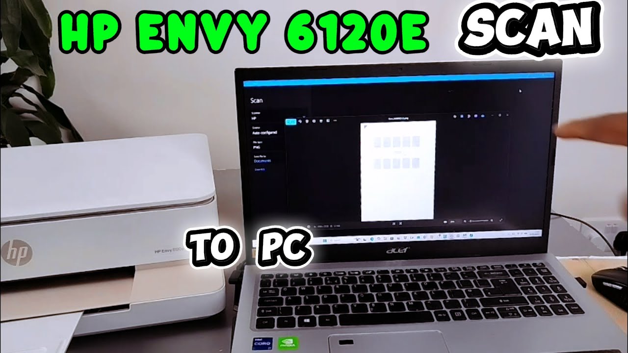 How to Scan to Computer with HP Envy 6120E | Save PDF & Print Two-Sided ...