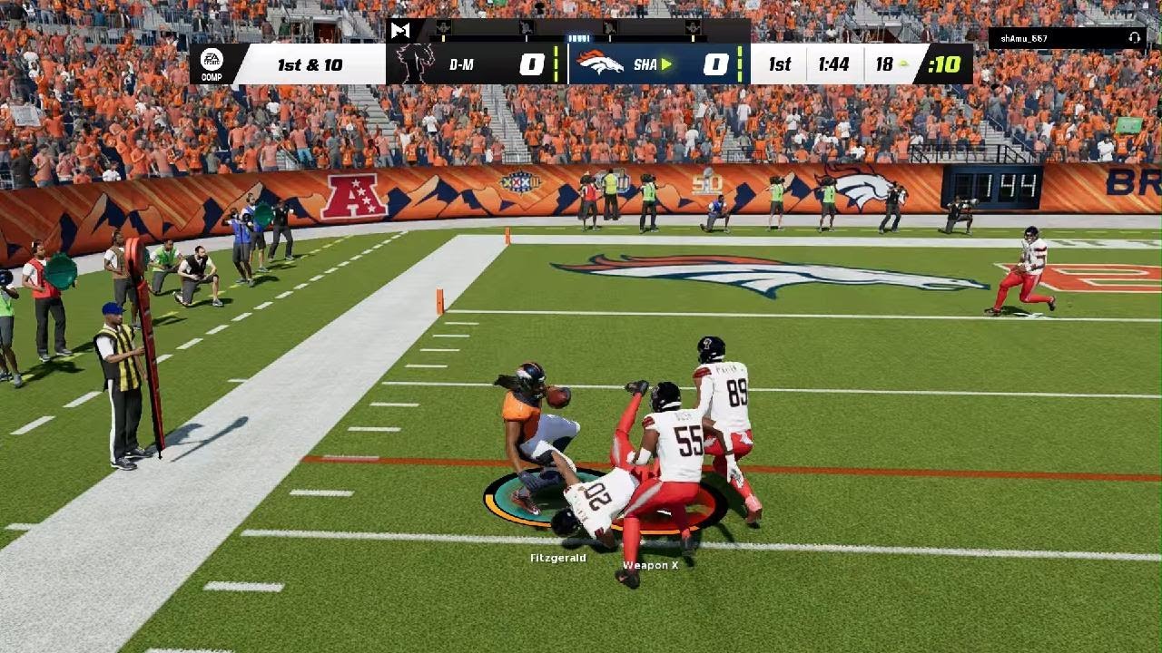 Glitch on Larry Fitzgerald tackle Madden NFL 23 - YouTube