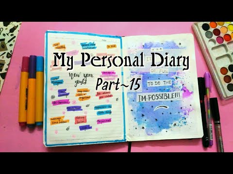 My Personal Diary Part-15 | Simple way to decorate Diary Pages ...