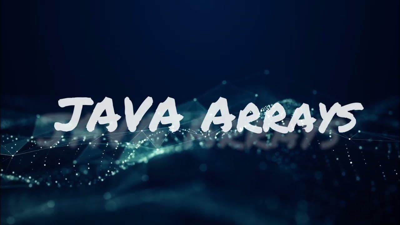 Arrays Java Youtube