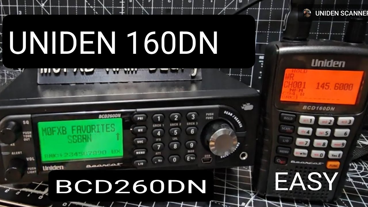 UNIDEN 260DN & 160DN EASY SCANNERS - YouTube