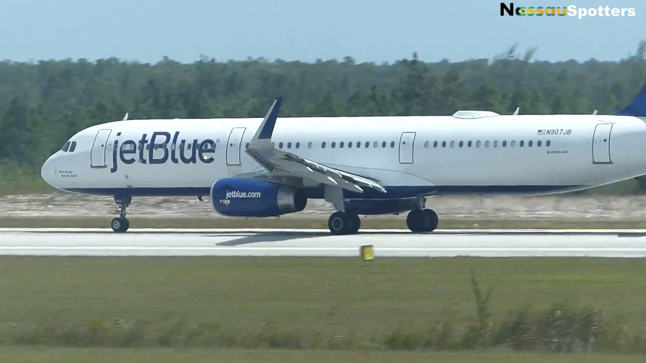 JetBlue A321-231 Sharklets Takeoff in Nassau - N907JB - YouTube