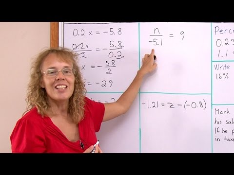 Simple equations with decimals - pre-algebra/7th grade math - YouTube