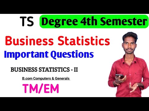 Degree 4th semester Business Statistics important Questions and Answers ...