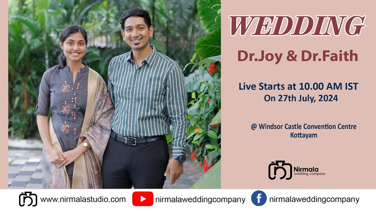 Wedding Ceremony Live Streaming of Dr. Joy with Dr. Faith - YouTube