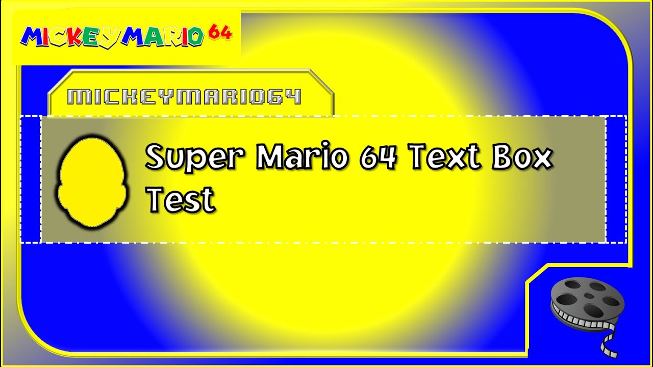 MickeyMario64: SM64 (Super Mario 64) Textbox Test - YouTube
