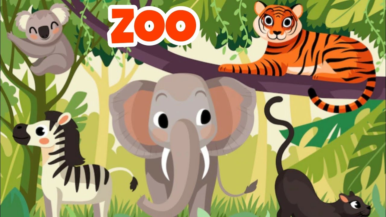 Learn zoo animals with pictures -Vocabulary flashcards for kindergarten ...