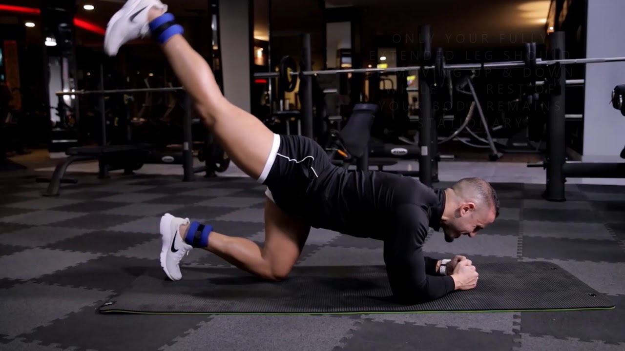 Floor Weighted Stiffleg Kick-Backs (Glutes) - YouTube