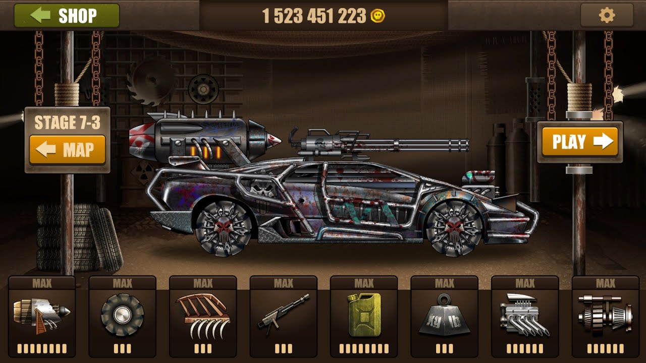 Zombie Hill Racing All Cars MAX Level Stage 7-3 END - YouTube