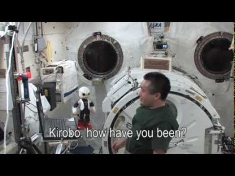 Robot Astronaut Kirobo Speaks to Astronaut Wakata in Space - YouTube