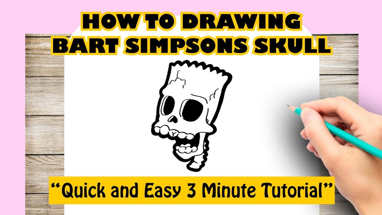 HOW TO DRAWING BART SIMPSONS SKULL - YouTube