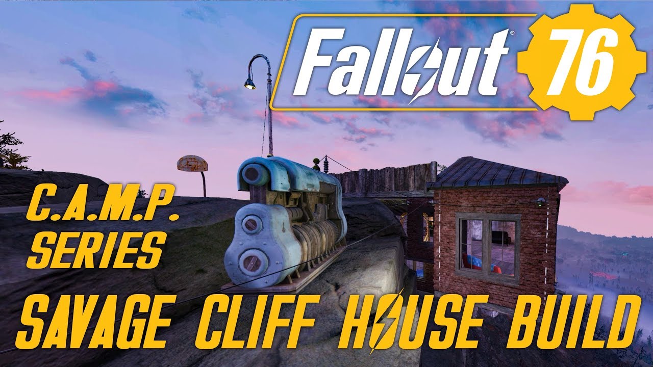 Fallout 76 C.A.M.P. Savage Cliff House Build - YouTube
