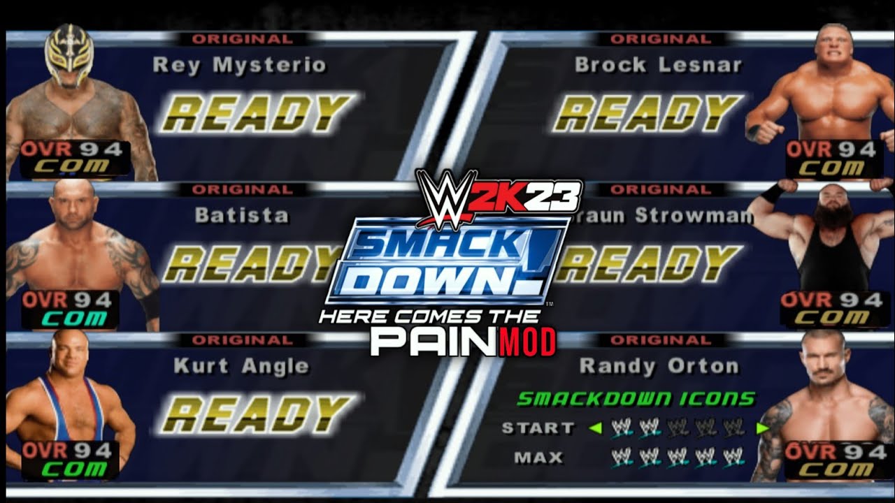 WWE 2k23 PS2 SmackDown Here Comes The Pain 2k23 patch| HCTP ultimate ...