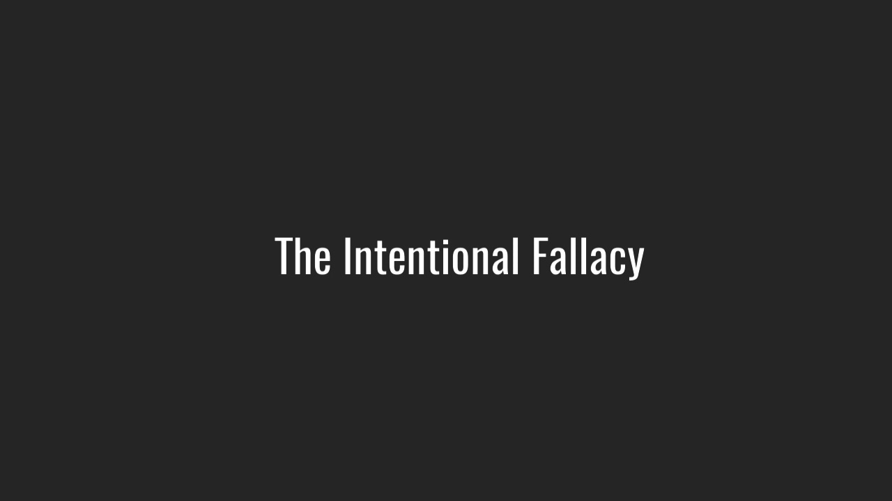 🌟The Intentional Fallacy | IGNOU☆NET☆ - YouTube