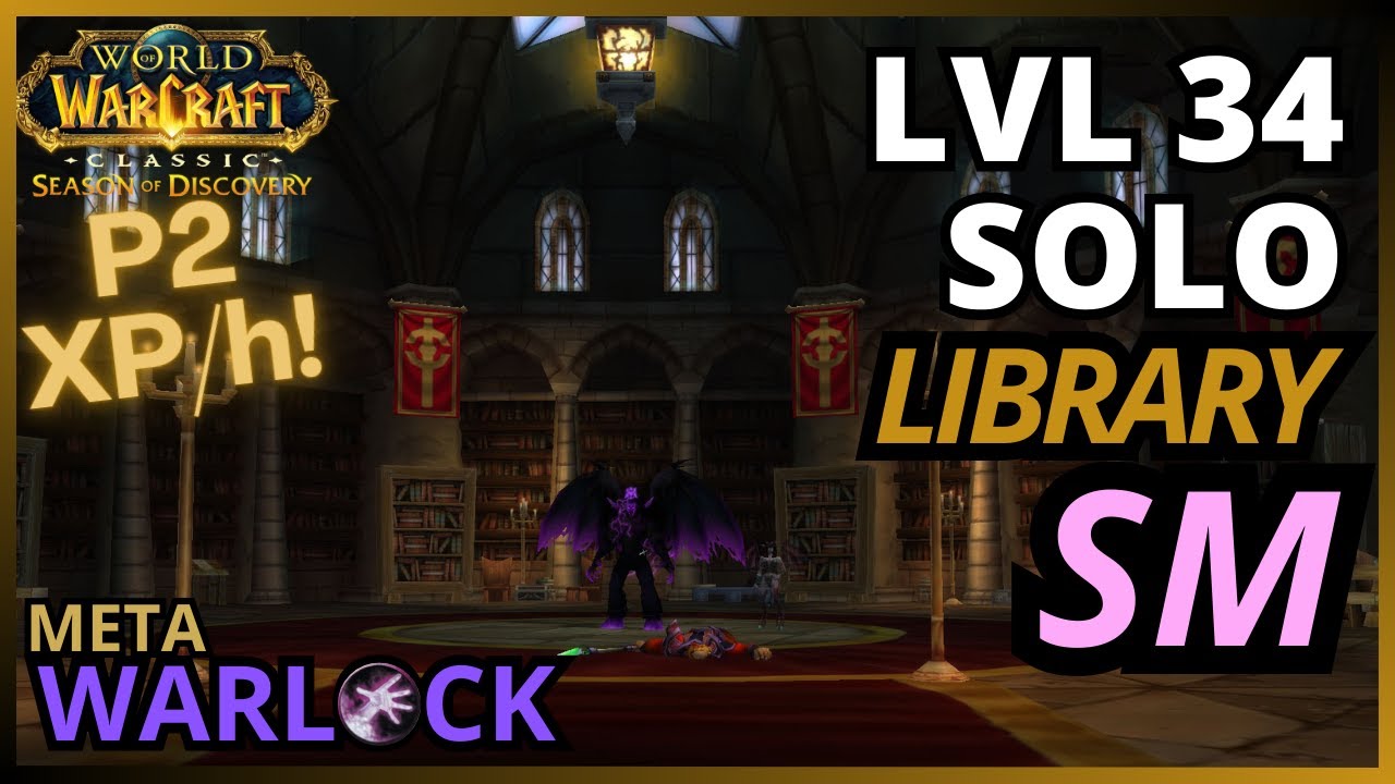 Solo warlock SM Library LVL34 - Full run and tips SoD P2 - YouTube