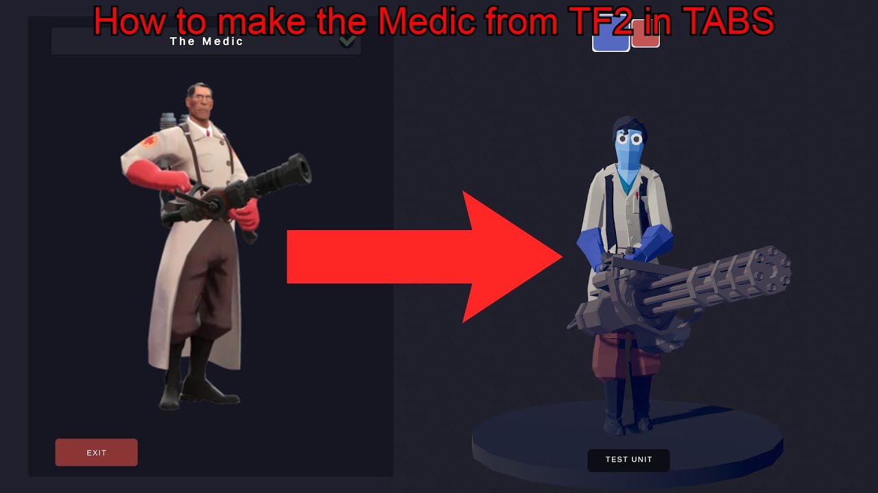 How to make the Medic from TF2 in TABS - YouTube