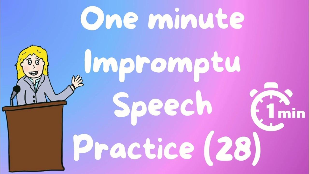 One minute impromptu practice 28 - YouTube
