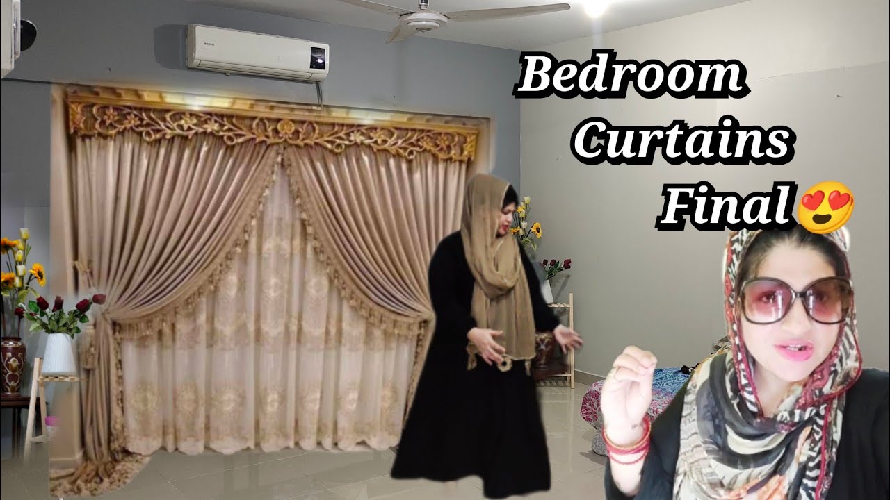 Room k liy pardy ( Curtains ) final Hogy 😍 bedroom renovate - YouTube