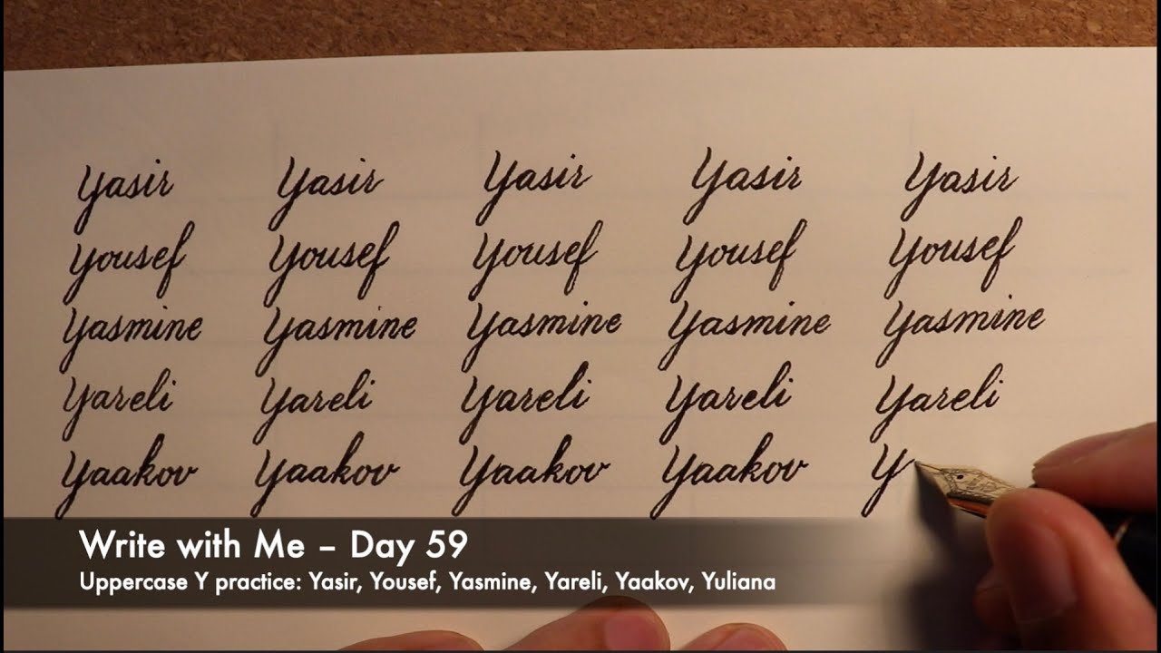 Improve Cursive Handwriting Day 59 | Practice With Me | popular names ...