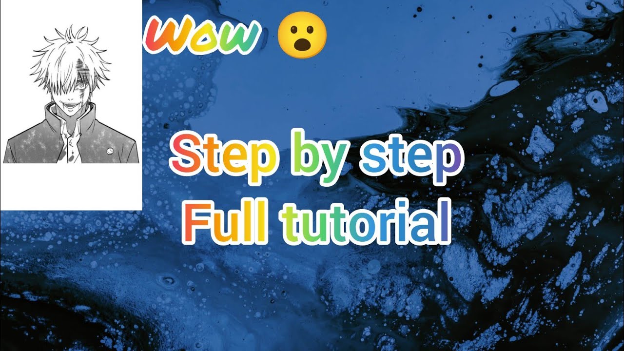 Draw Gojo Satoru with ONE Pencil: Easy Step-by-Step Anime Art Tutorial ...