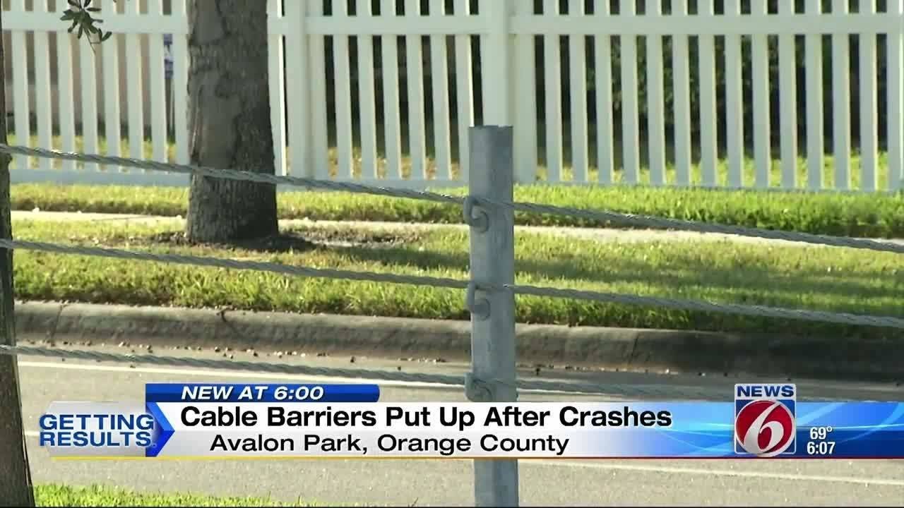 Cable barriers put up after crashes - YouTube