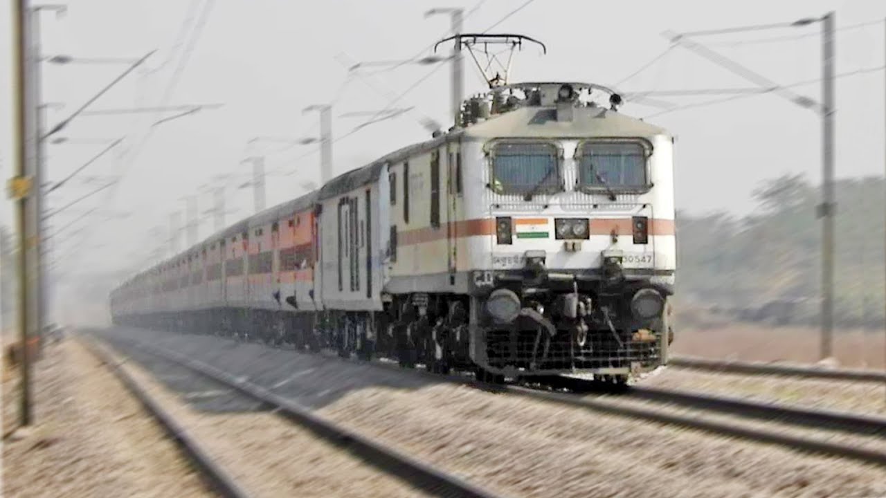 Jnaneswari Express With Santragachi WAP-7 & Red LHB Rake | INDIAN ...