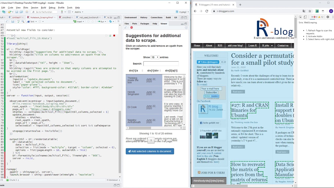 Scraping with sivis in RStudio - YouTube