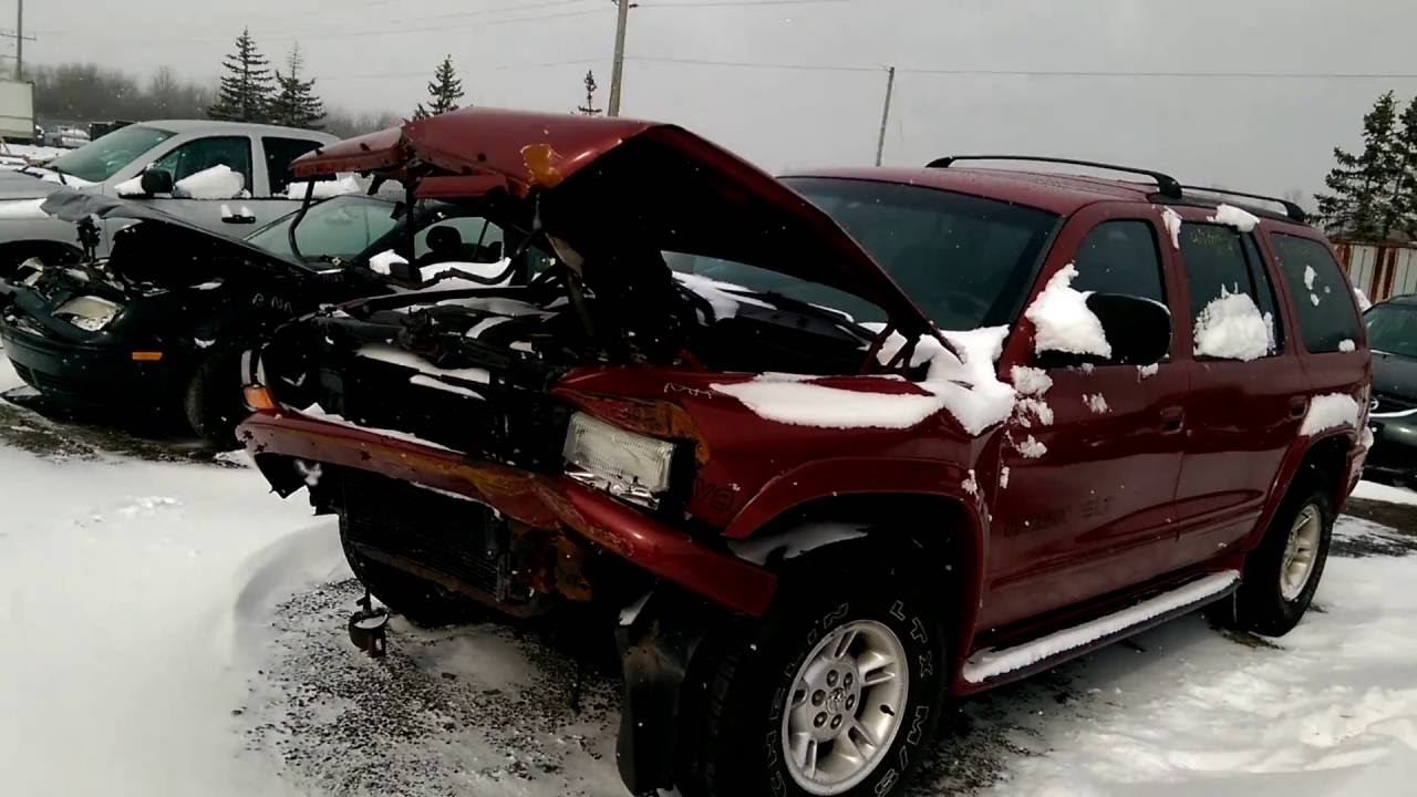 Destroyed Dodge Durango in the Junk Yard - YouTube
