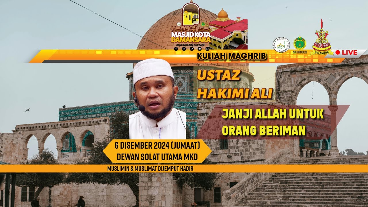 Siaran Langsung Kuliah Maghrib | Ustaz Hakimi Ali | 6-12-2024 - YouTube