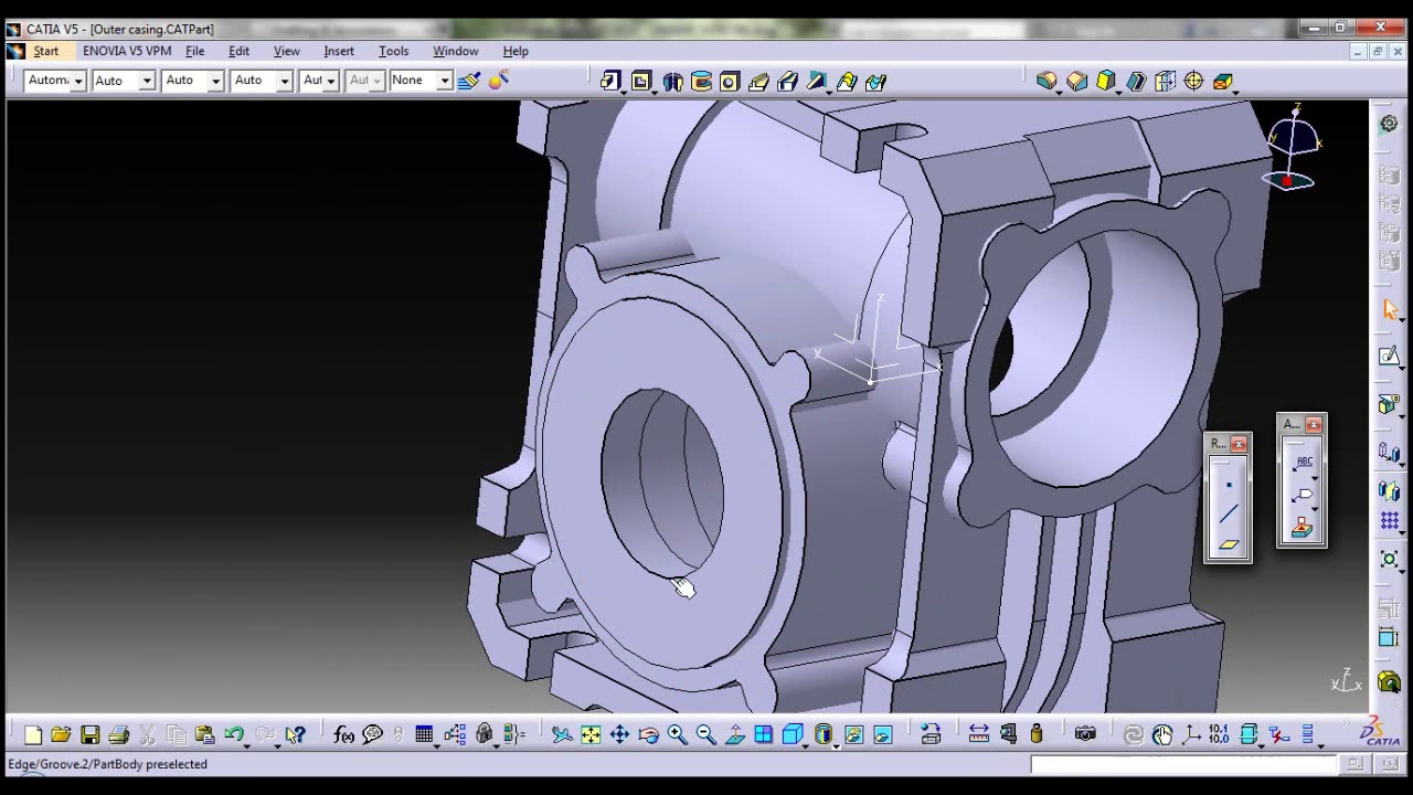 CATIA BEGINNERS TUTORIAL #9 OUTER CASING - YouTube