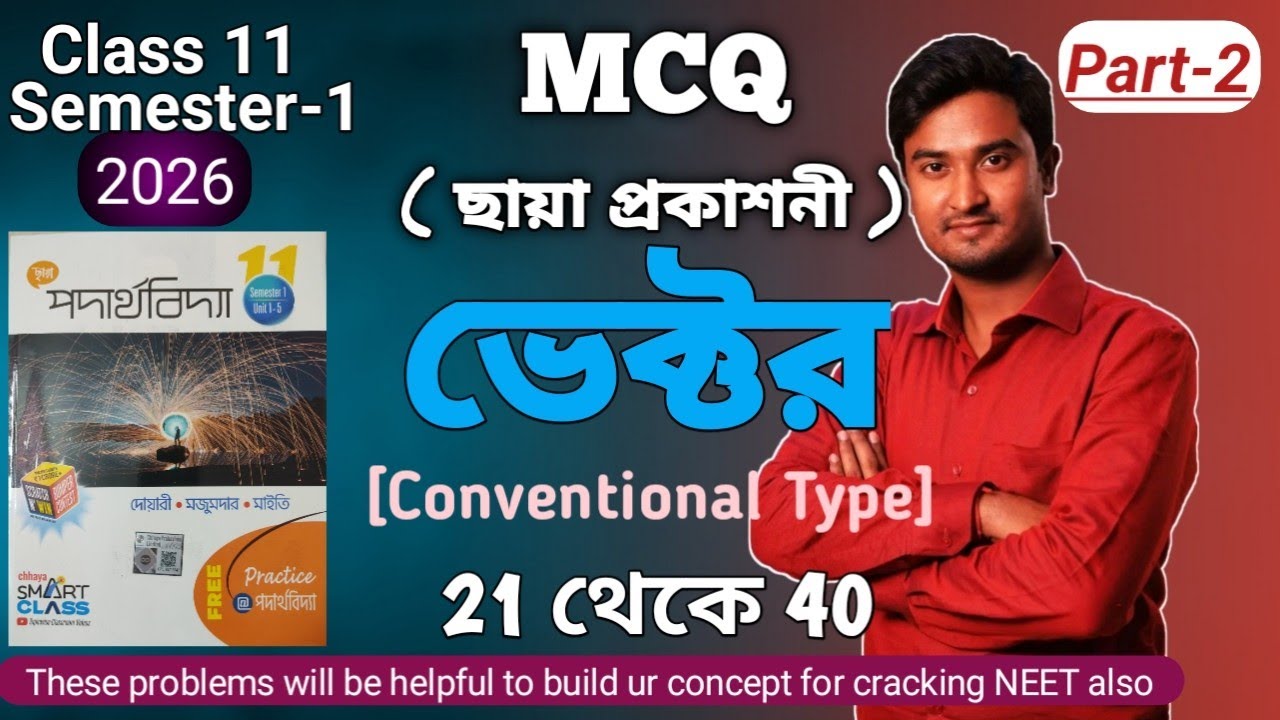 MCQ ভেক্টর | Vector Class 11 Physics Chaya Mcq | Class 11 Physics ...