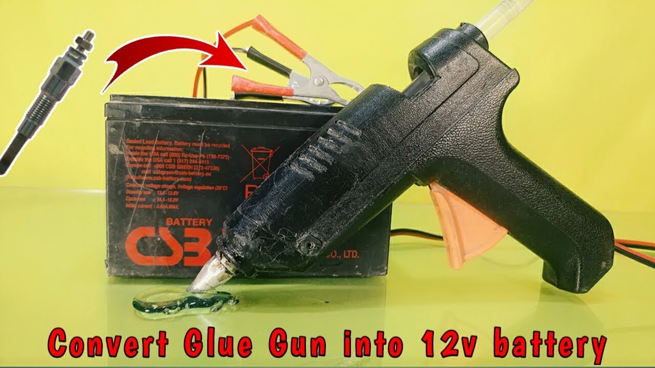 How to Convert Glue Gun into 12v with Glow plug - YouTube