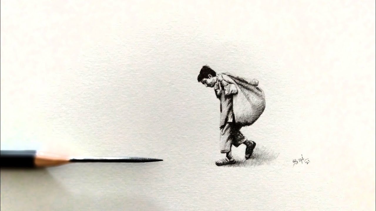 Poor Boy Ammazing Realistic Drawing | Dedicate To Street Children - YouTube