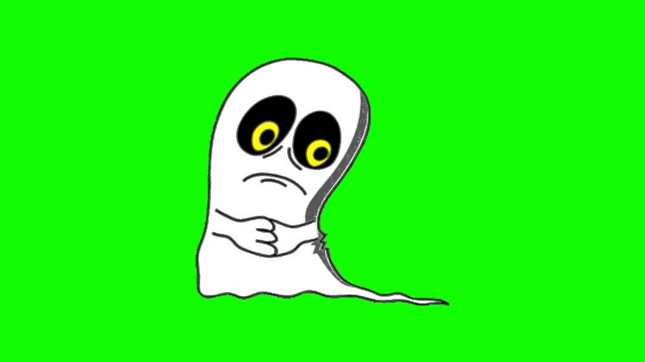 ghost animation in green screen free stock footage - YouTube