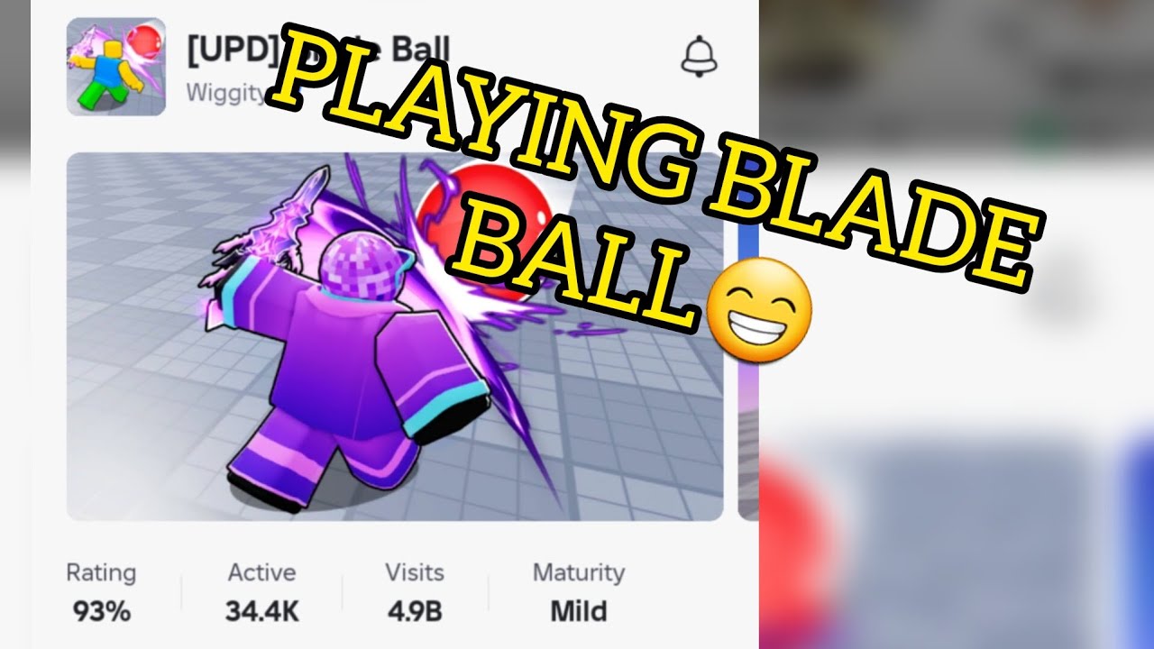 PLAYING BLADE BALL :) - YouTube