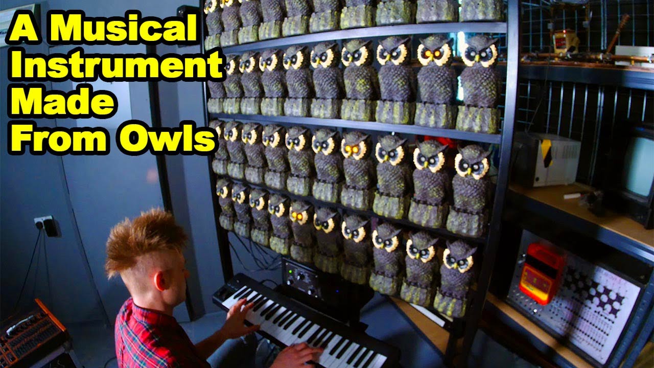 THE OWL ORGAN, A Musical Instrument Made From Owl Garden Ornaments ...