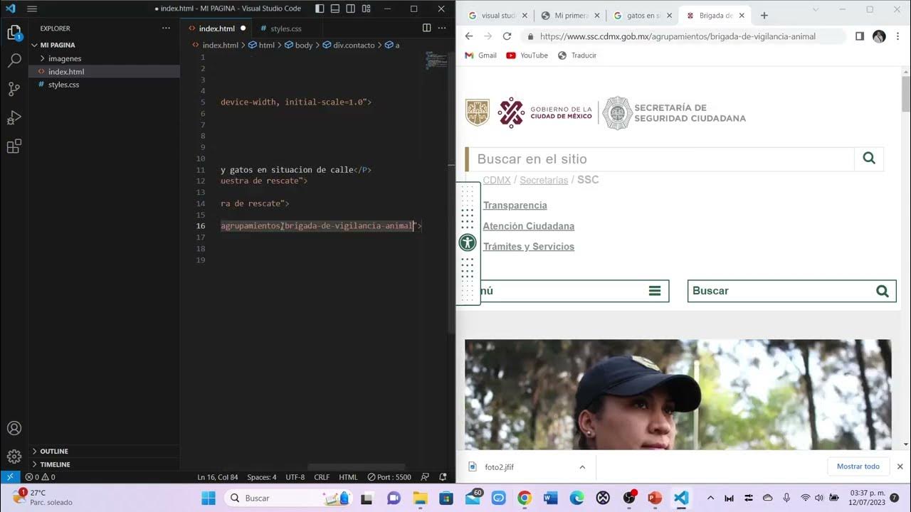 Desarrollo de página web con HTML y CSS - YouTube