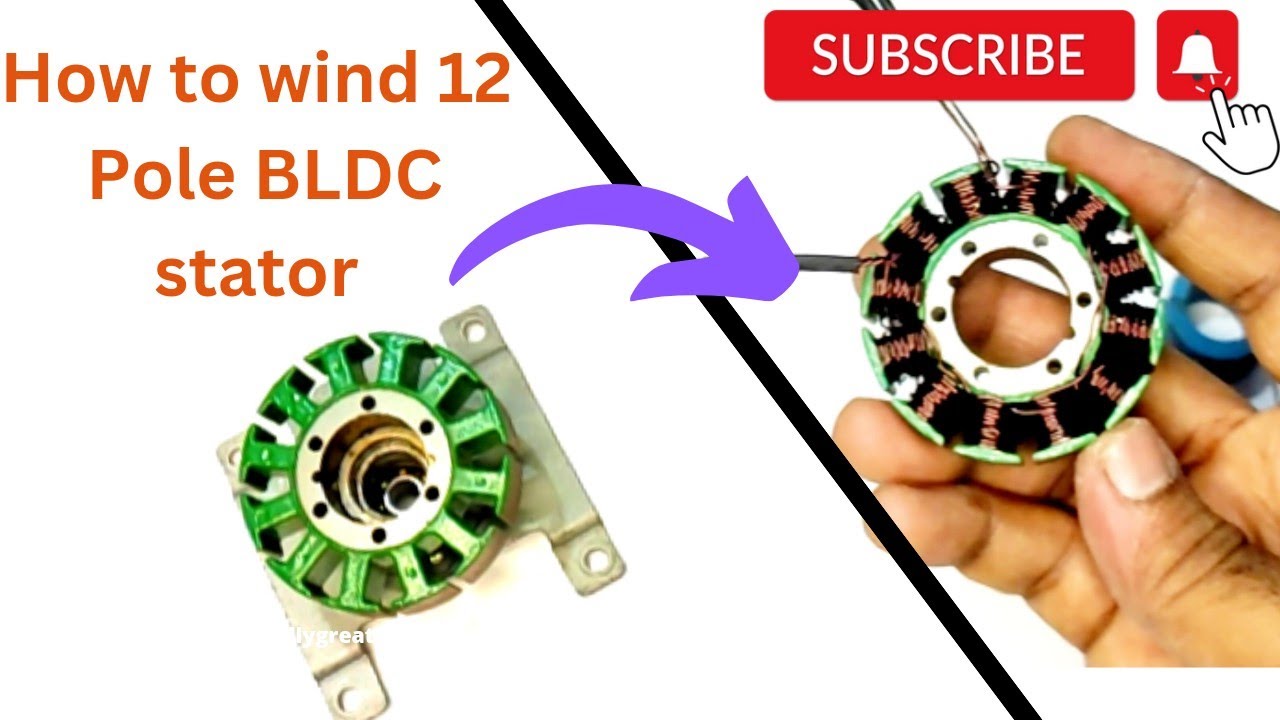 12 pole BLDC stator Winding with different gauge for achieving High ...