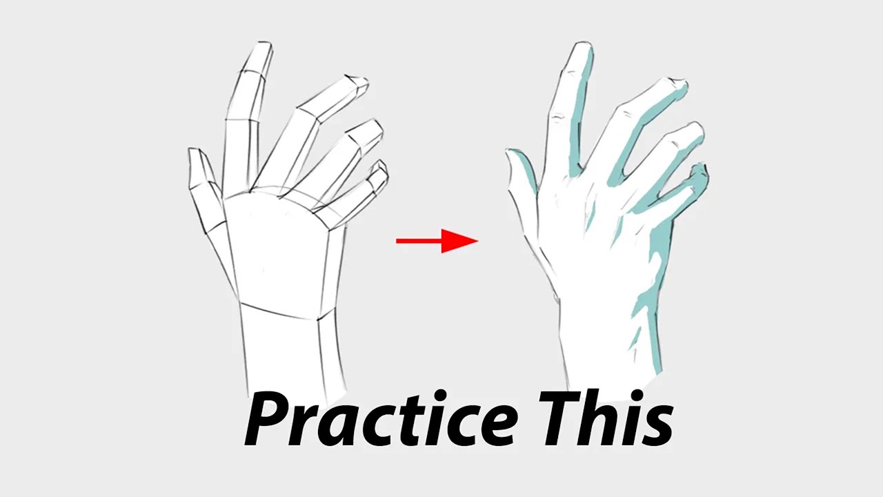 How to get better at drawing hands | Step by step tutorial - YouTube